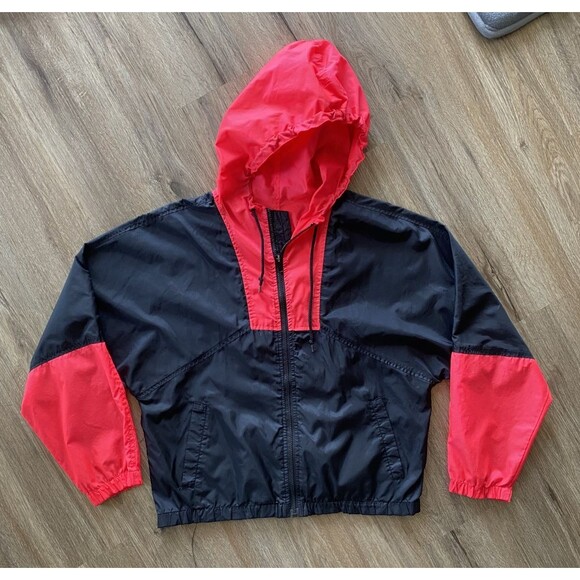 Jackets & Coats | Vintage Surf Rags Kids Youth Windbreaker Jacket Red ...